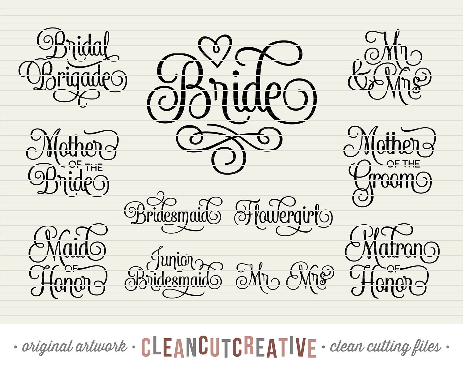 SVG Bridal Party Svg Wedding Svg Bride Svg Bridesmaid Svg Maid - Etsy