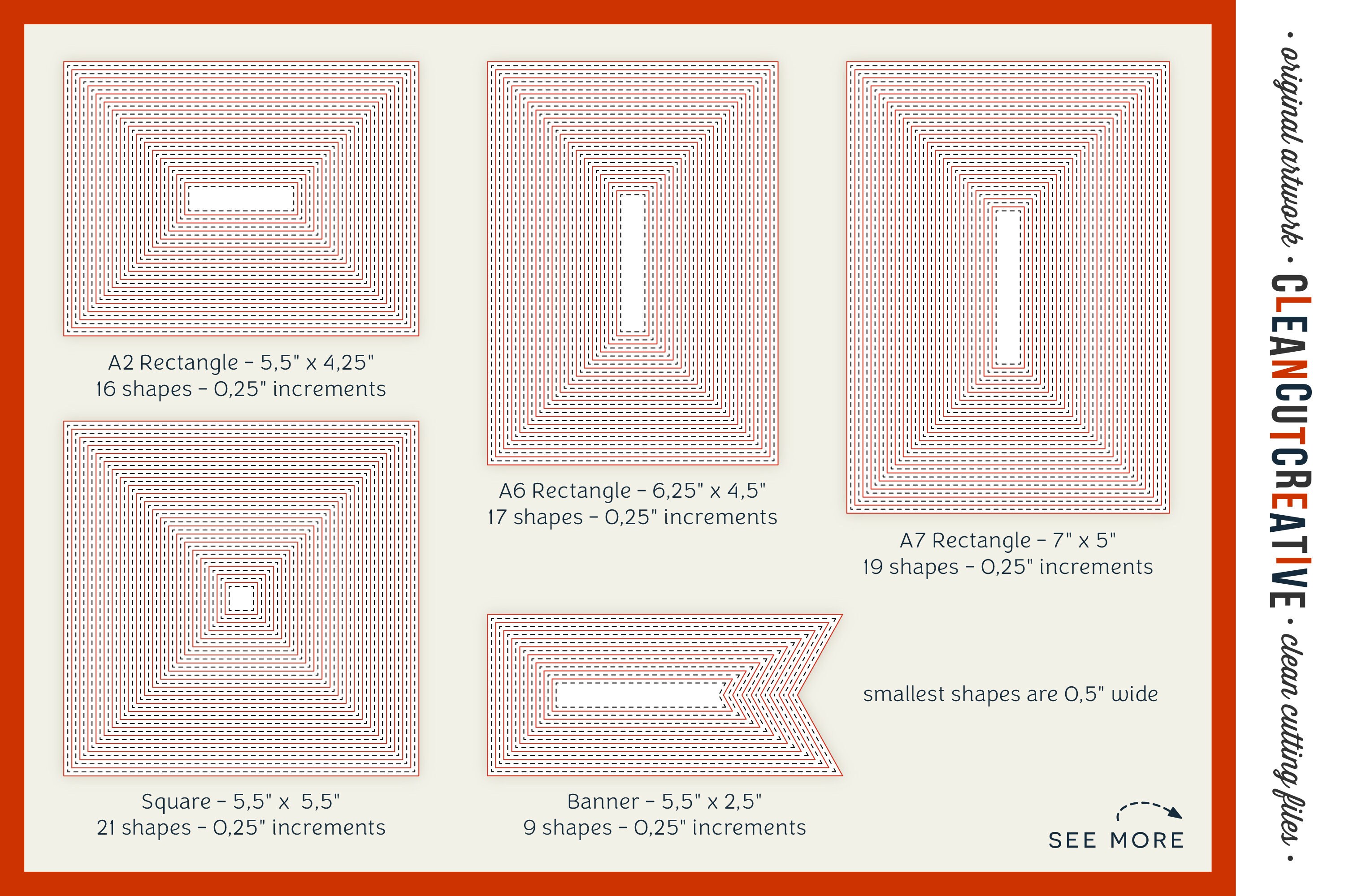 Stitched Nesting Shapes SVG Card Making Paper Crafts - Etsy