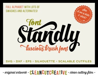 Full Alphabet SVG Fonts Cutfile Swashes Cricut Font DXF | Etsy