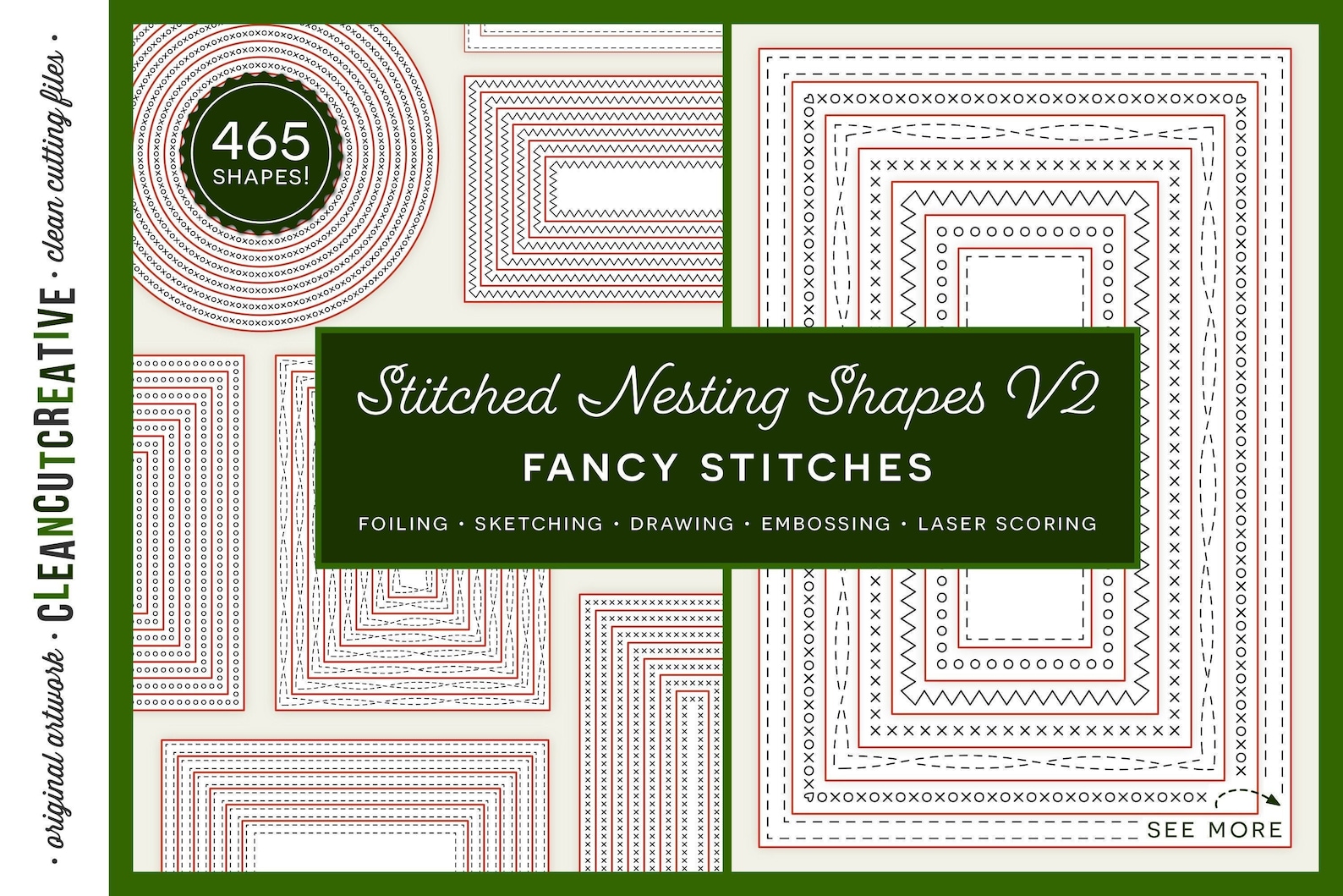 Stitched Nesting Shapes V2 Fancy Stitches | Card Making Paper Crafts ...