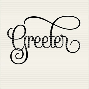 SVG Greeter Svg Wedding Party Svg Usher Helper Svg Cricut Silhouette ...