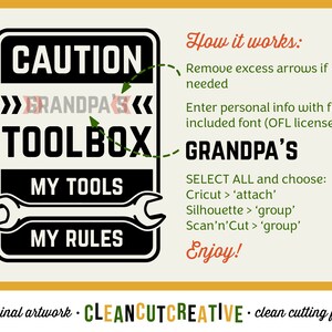 SVG Dad Tools Rules Svg Men Gift Svg Grandpa Toolbox Decal - Etsy