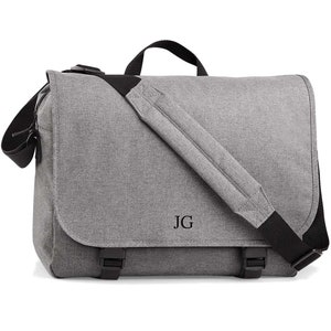 Monogram Laptop Messenger Bag, Personalised Canvas Work Bag - Etsy UK