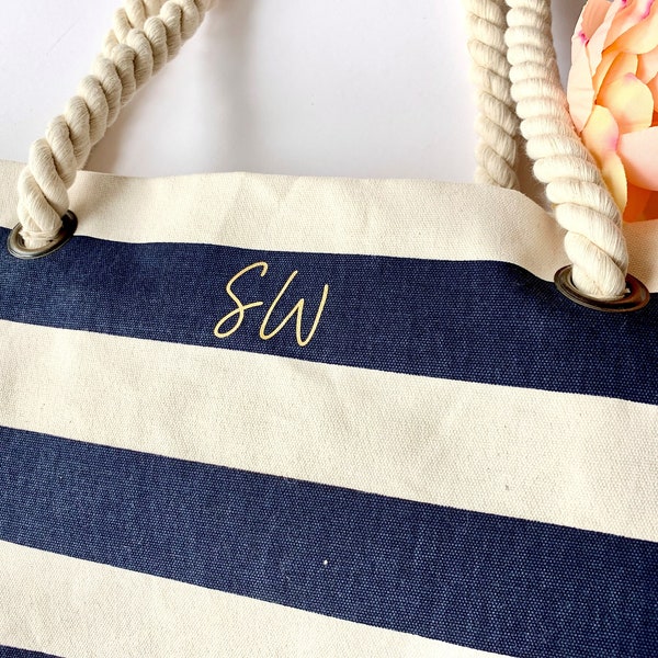 Monogram Beach Bag - Etsy