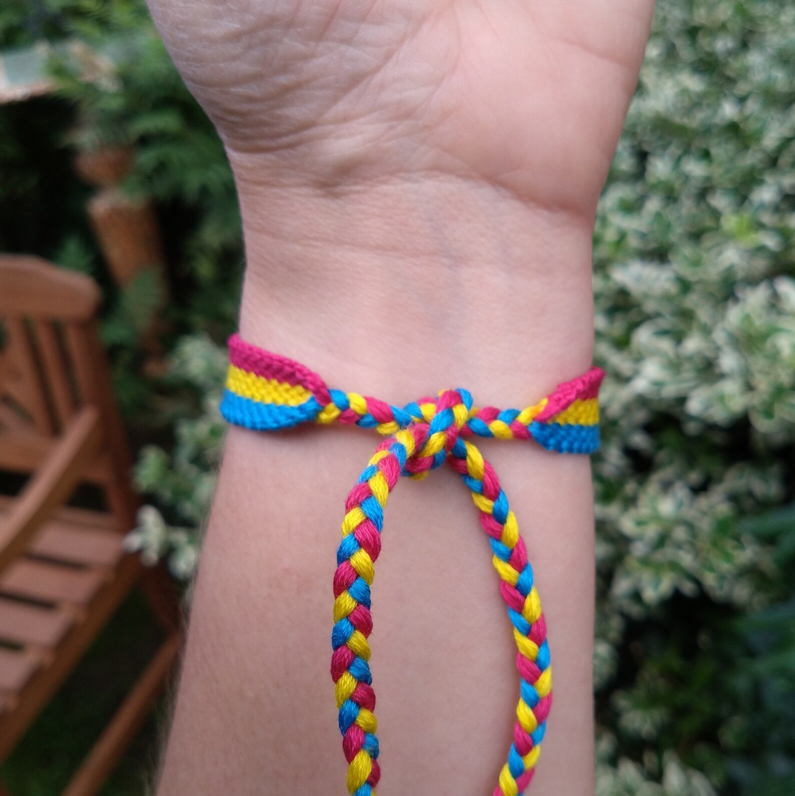 Pansexual Pride Flag/arrowhead Friendship Bracelet: Adjustable Tie-on ...