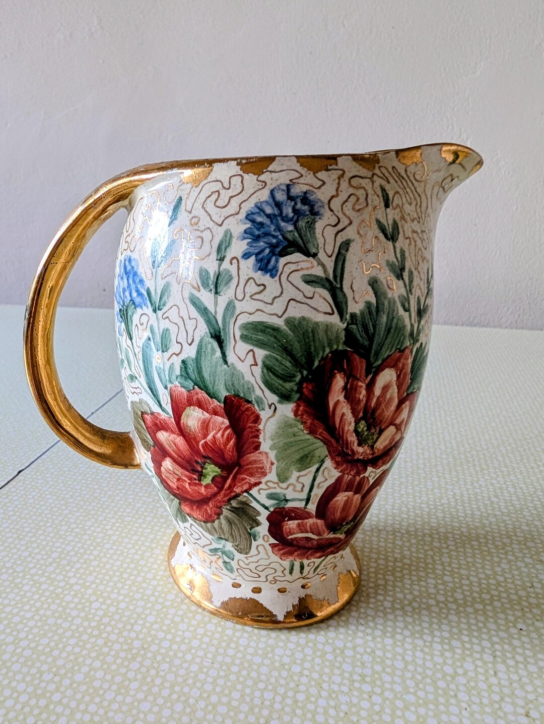 1956 Burleigh Hand Painted Gilt Jug | St John’s Operatic Show ...
