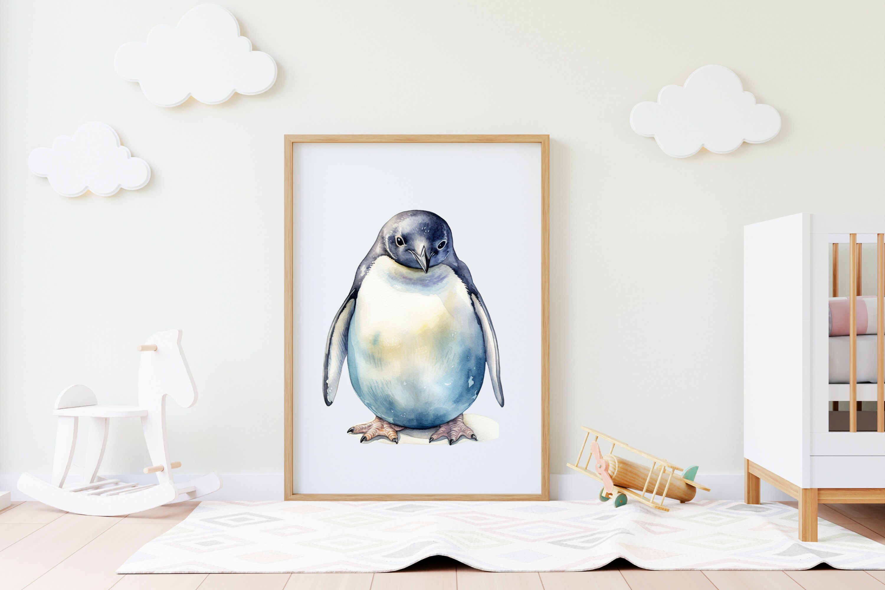 Watercolor Penguin Clip Art Png, Cute Penguin Graphics Design, Clipart ...