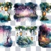 Enchanted Forest Clip Art, Magic Forest Graphics, Printable Trees ...