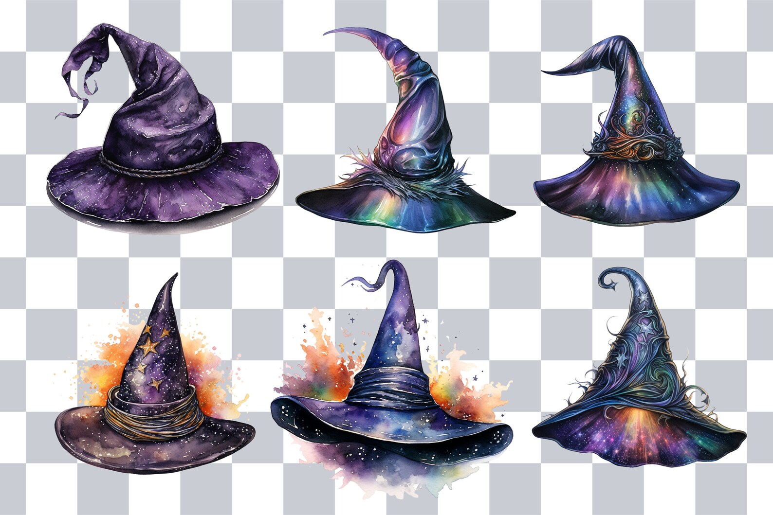 Witch Hat Clipart, Witch Hat Clip Art. Halloween Clip Art. Halloween ...