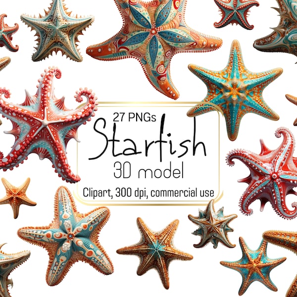 Starfish Clip Art - Etsy