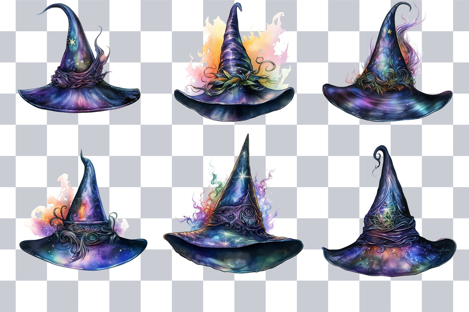 Witch Hat Clipart, Witch Hat Clip Art. Halloween Clip Art. Halloween ...