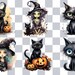 Watercolor Halloween Clipart Cute Scary Creature Clip Art - Etsy