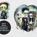Watercolor Frankenstein Clip Art, Frankensteins Wife Clipart, Spooky ...