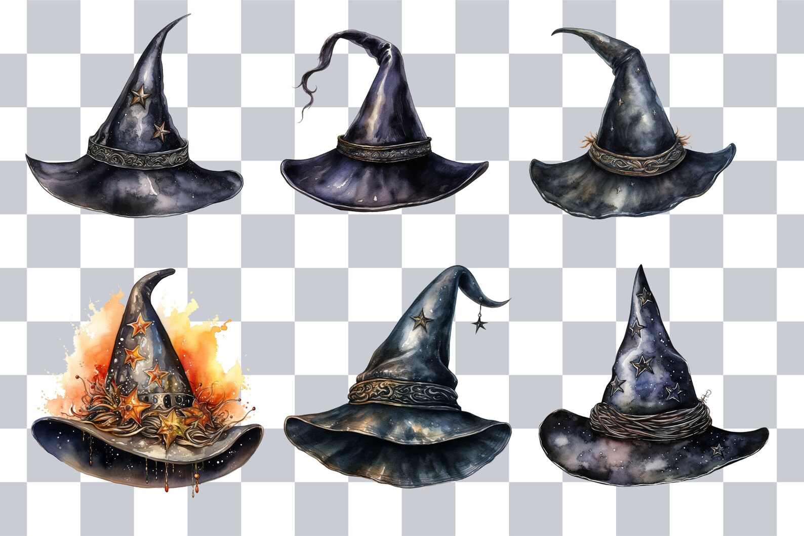 Witch Hat Clipart, Witch Hat Clip Art. Halloween Clip Art. Halloween ...