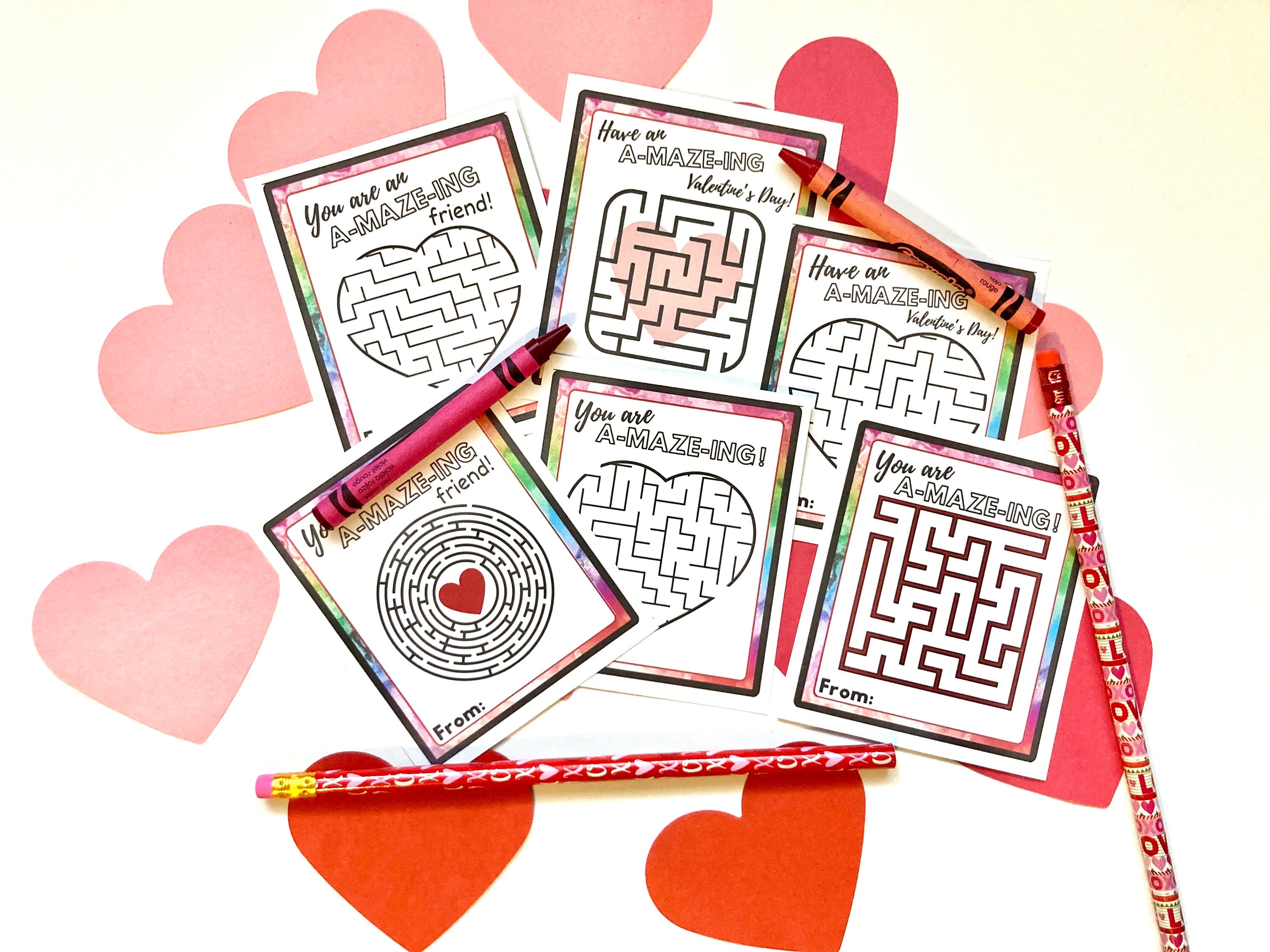 PRINTABLE Valentines Maze Cards! Digital Download! - Etsy