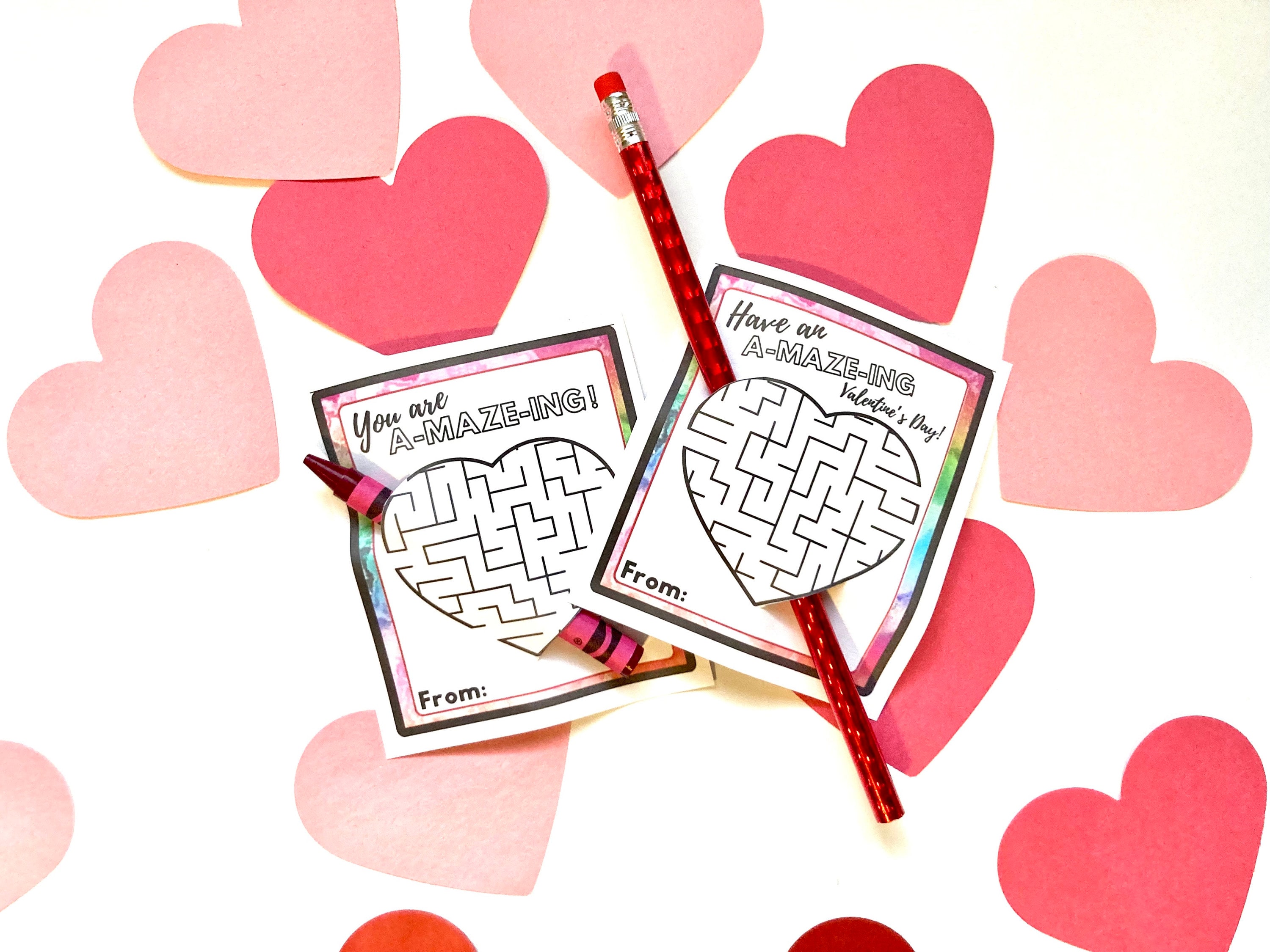 PRINTABLE Valentines Maze Cards Digital Download - Etsy