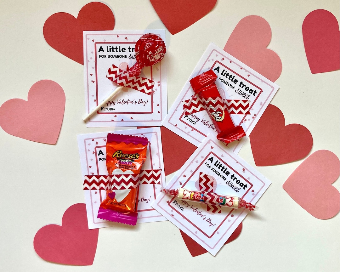 PRINTABLE Valentines Candy Cards! Just Add Your Favorite Candy. Digital ...