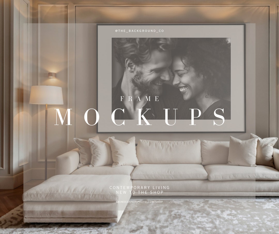 Modern Contemporary Frame Mockups | Gallery Wall Mockup | Interior Room ...