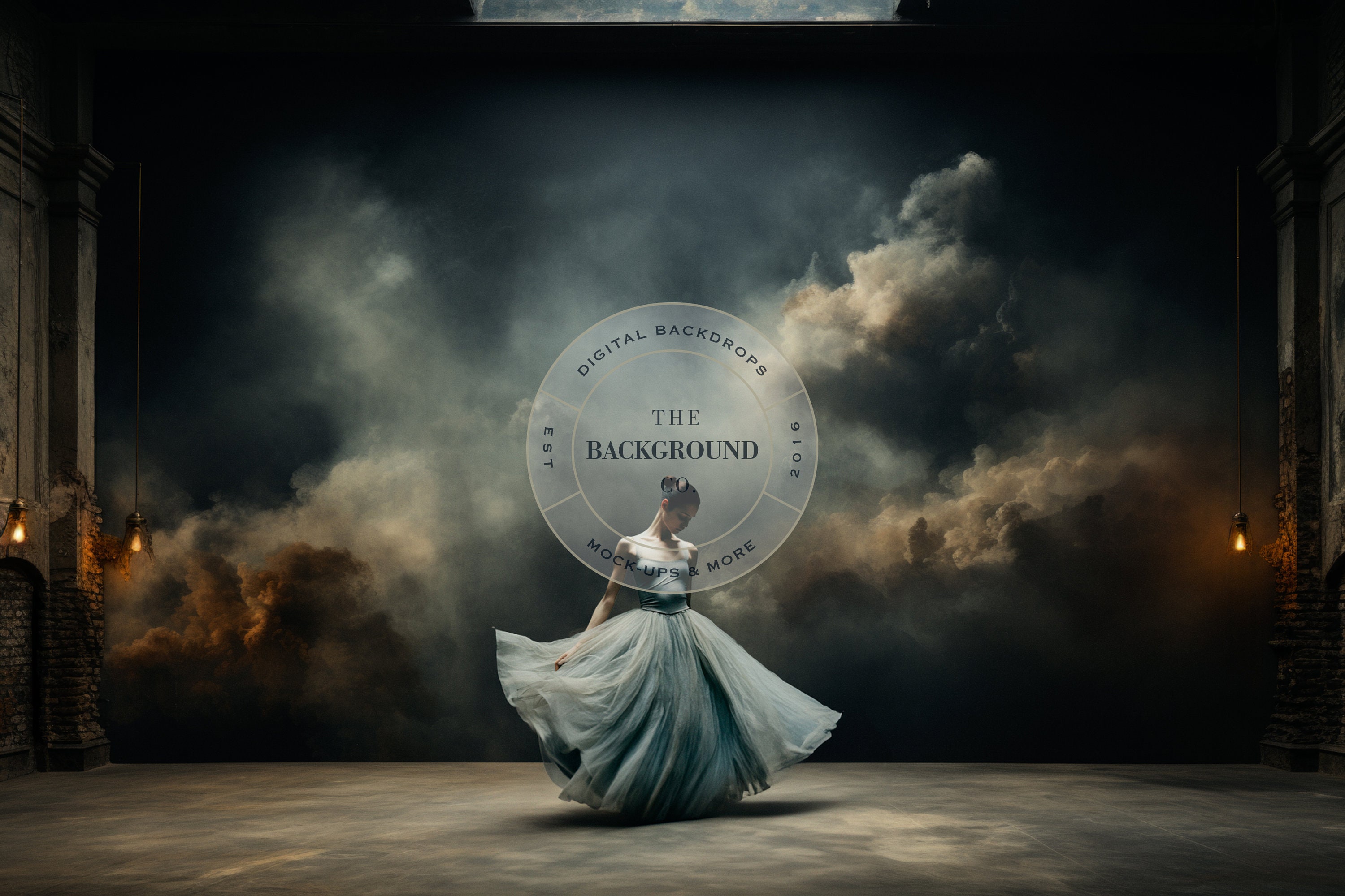 Cloud Stage 6 Digital Backdrops Celestial Puffy Cloudscape Cosmic ...