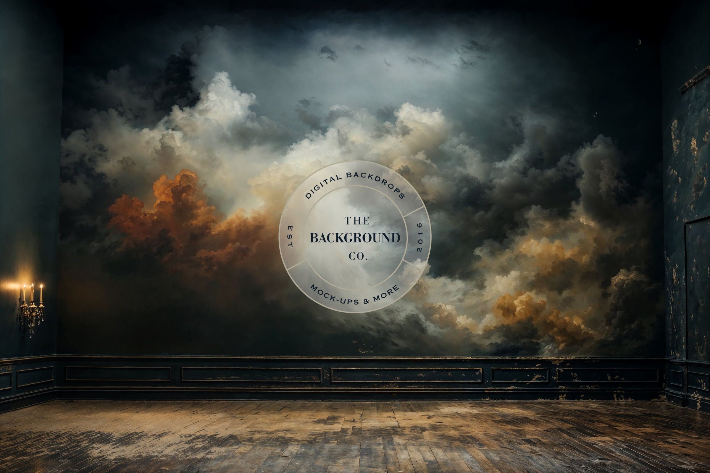 Cloud Stage 6 Digital Backdrops Celestial Puffy Cloudscape Cosmic ...