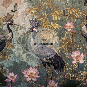 Vintage Peacock Wallpaper 12 Digital Backgrounds Victorian Hand-painted ...