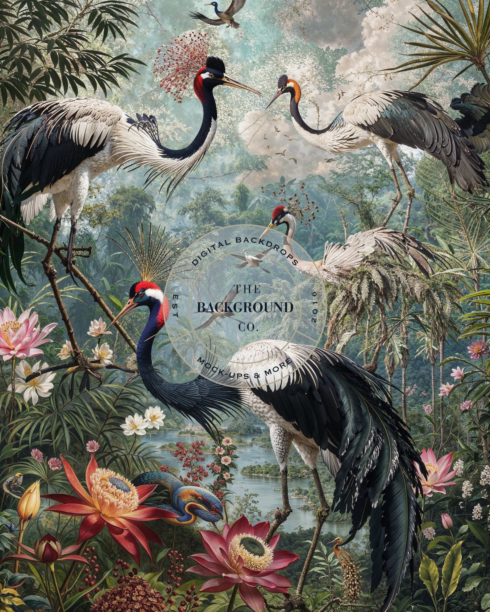 Vintage Peacock Wallpaper 12 Digital Backgrounds Victorian Hand-painted ...