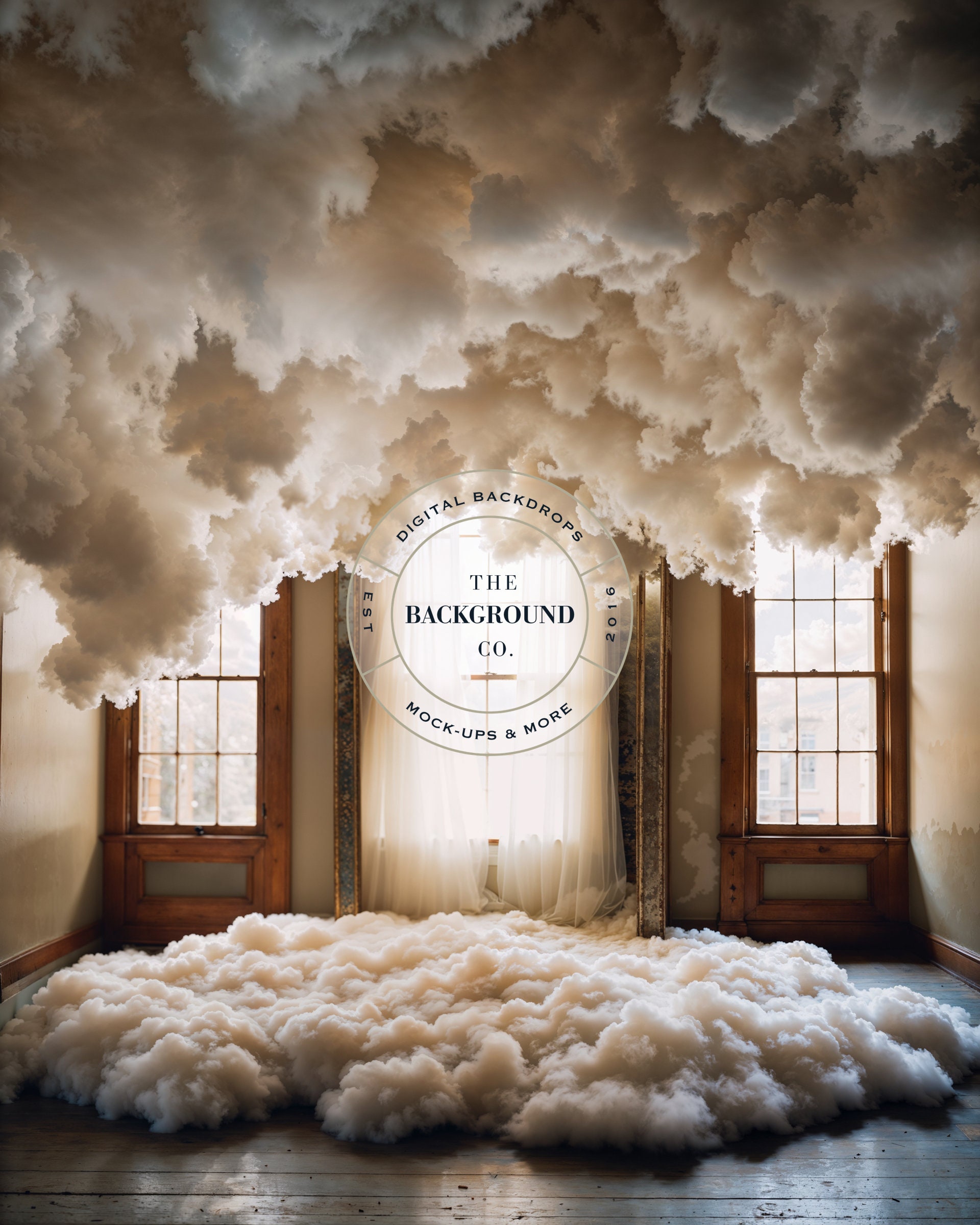 Vintage White Cloud Rooms 9 Digital Backdrops Elegant Whimsical Maternity Photography & Fine-art ...