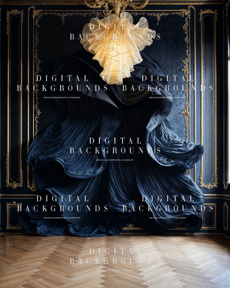 Silk Drapery Digital Backgrounds Ornate Vintage Baroque Rooms Maternity ...