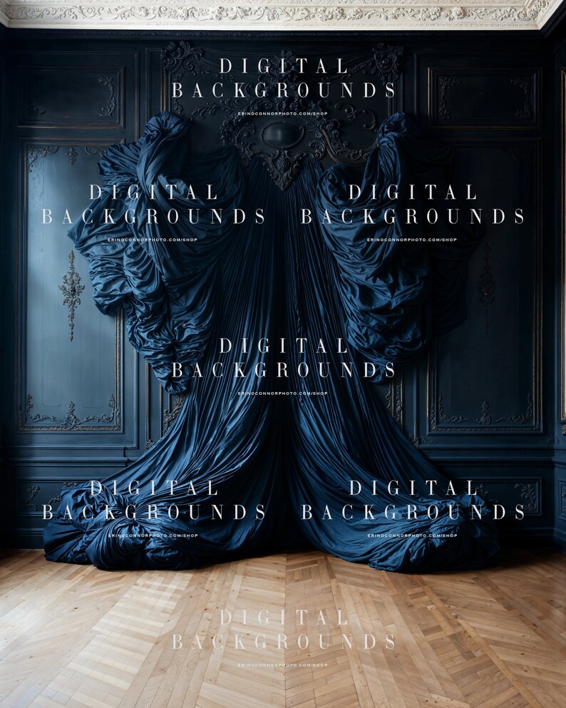 Silk Drapery Digital Backgrounds | Ornate Vintage Baroque Rooms ...