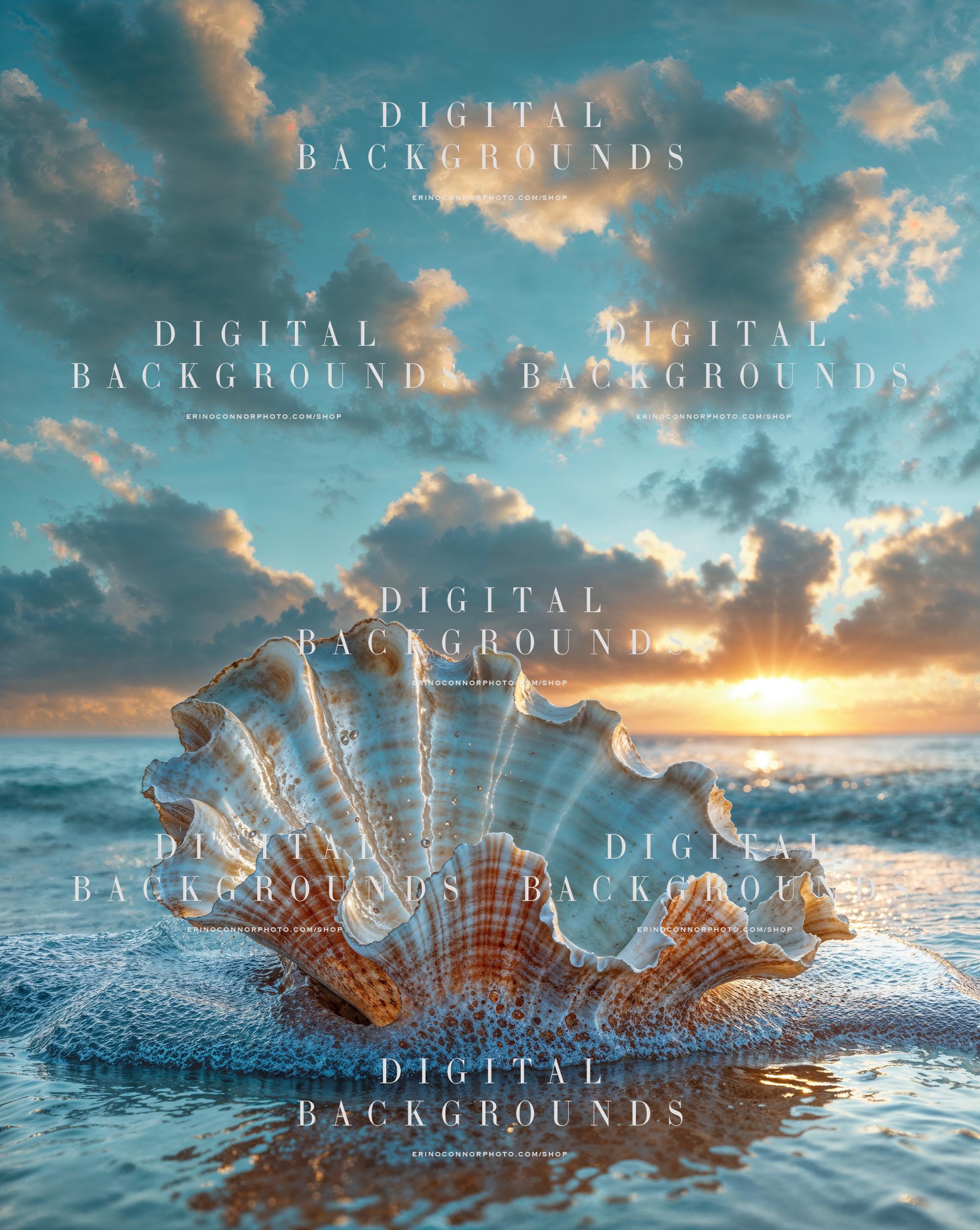 Mythology Venus Seashell Digital Backgrounds | Maternity, Fine Art ...