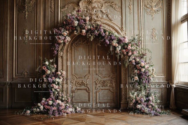Enchanted Garden Portal | 9 Digital Backdrops | Mystical Floral Archway ...