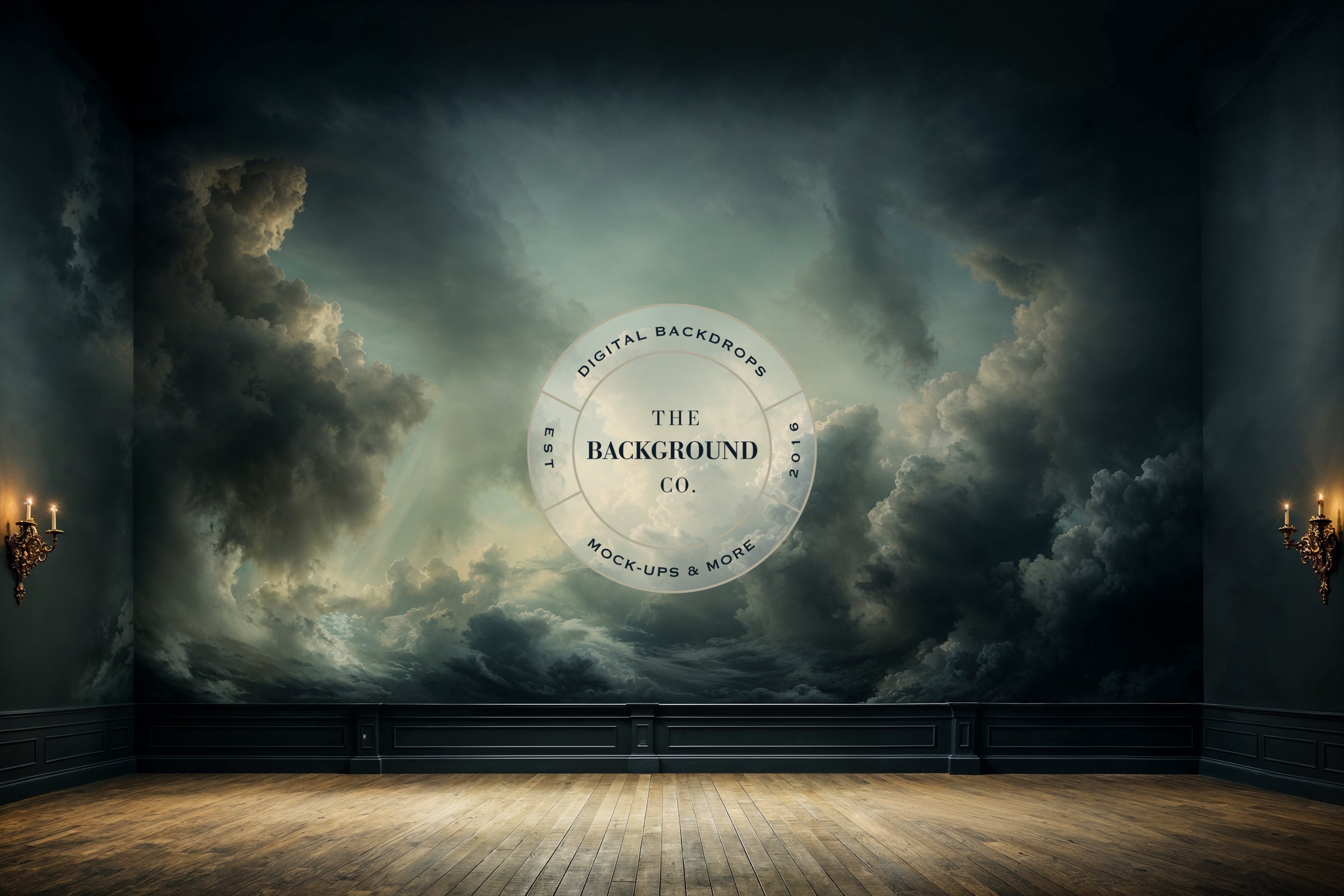 Cloud Stage 6 Digital Backdrops Celestial Puffy Cloudscape Cosmic ...