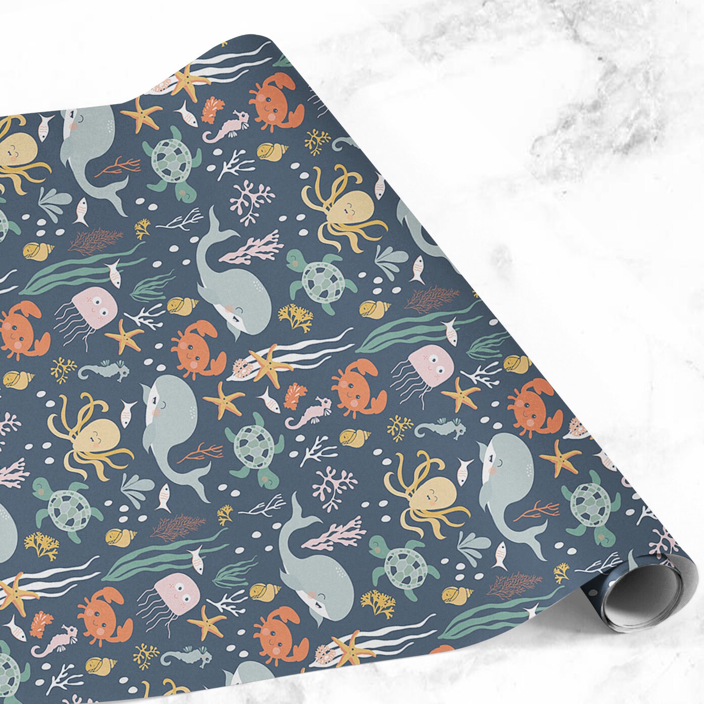 Wrapping Paper / Gift Wrap Under the Sea Party Sealife - Etsy UK