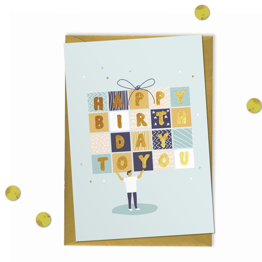 Party Parcel - Birthday Card - Etsy