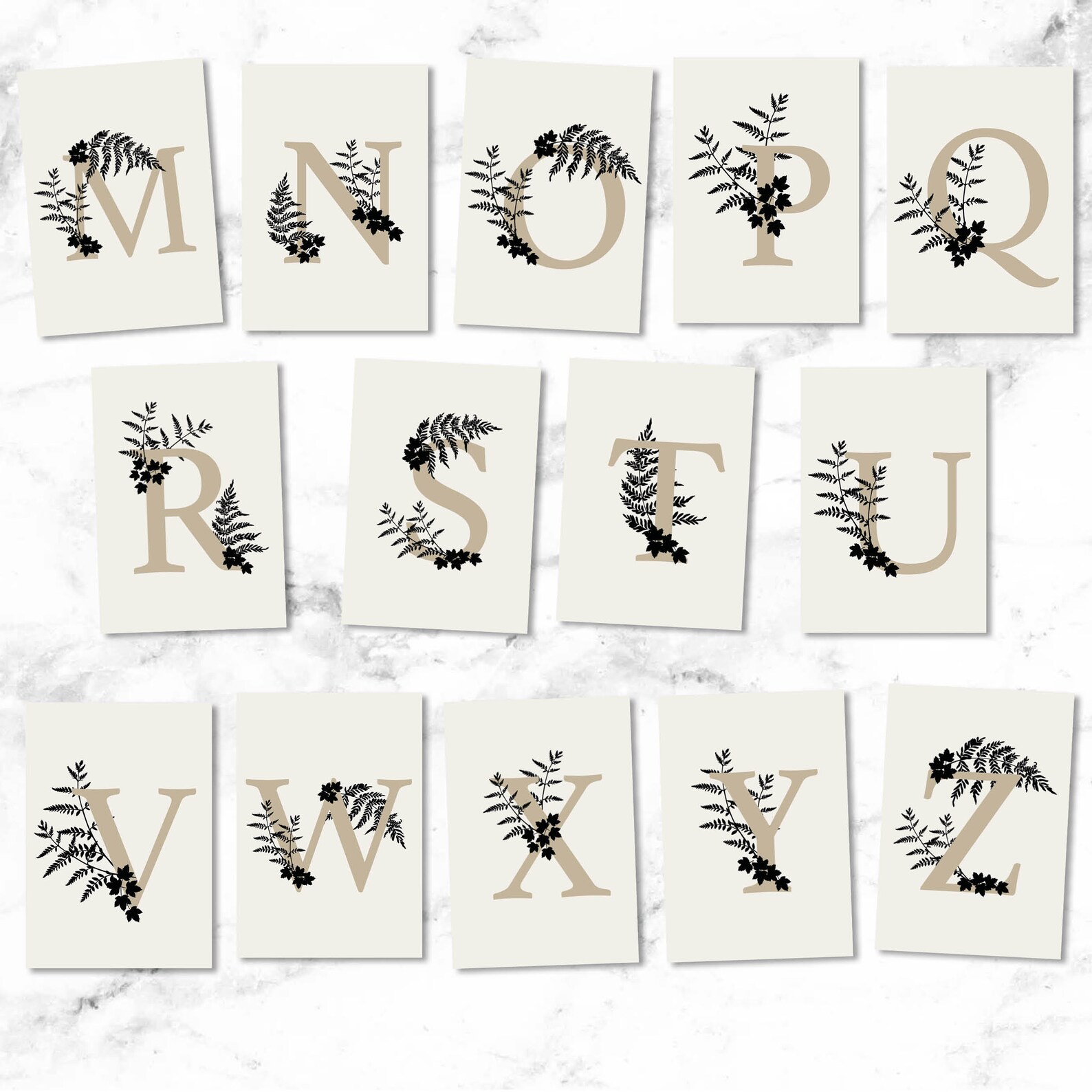 Alphabet Cards Initial Card Letter Cards | Etsy