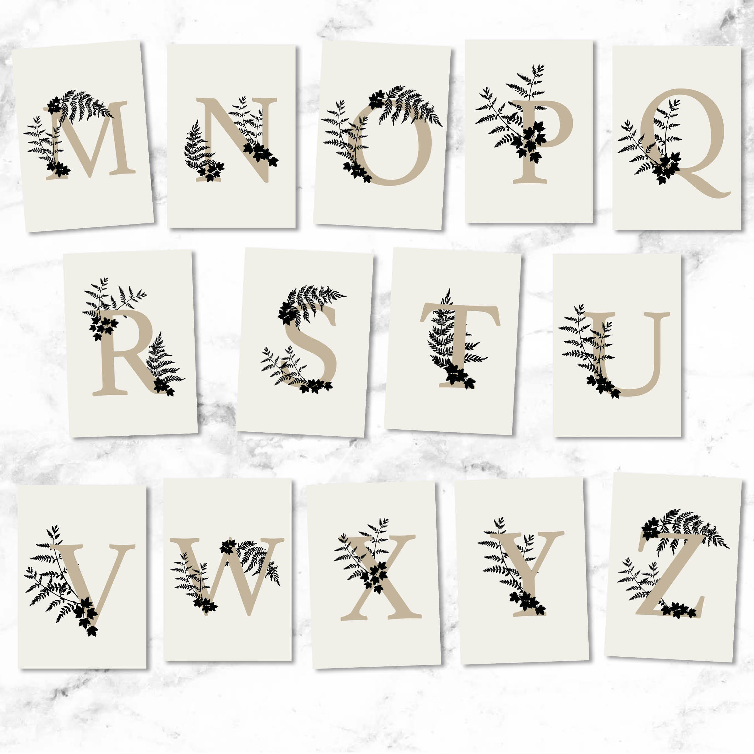 Alphabet Cards Initial Card Letter Cards | Etsy