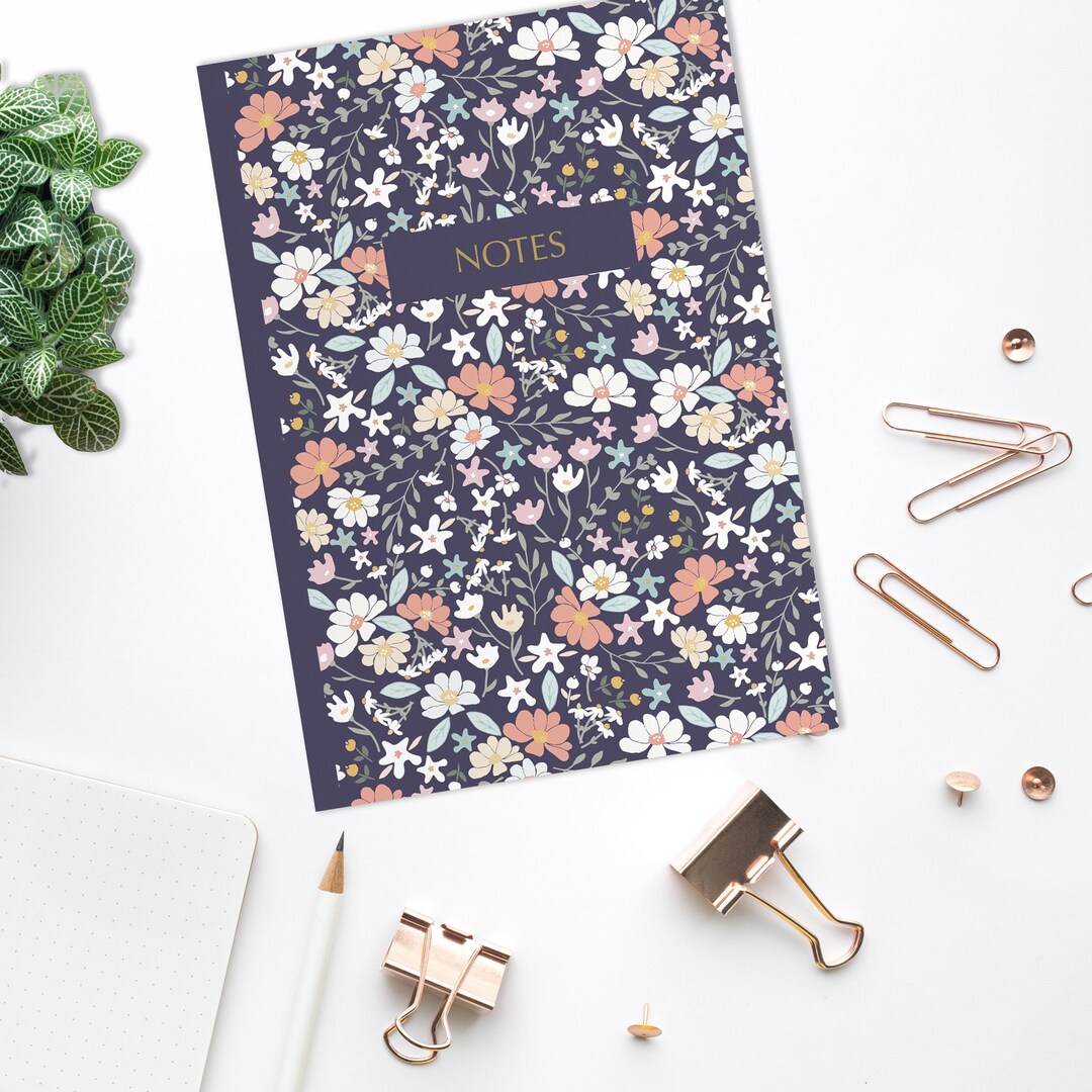 Ditsy Floral Notes A5 Floral Notebook / Journal / Sketchbook - Etsy
