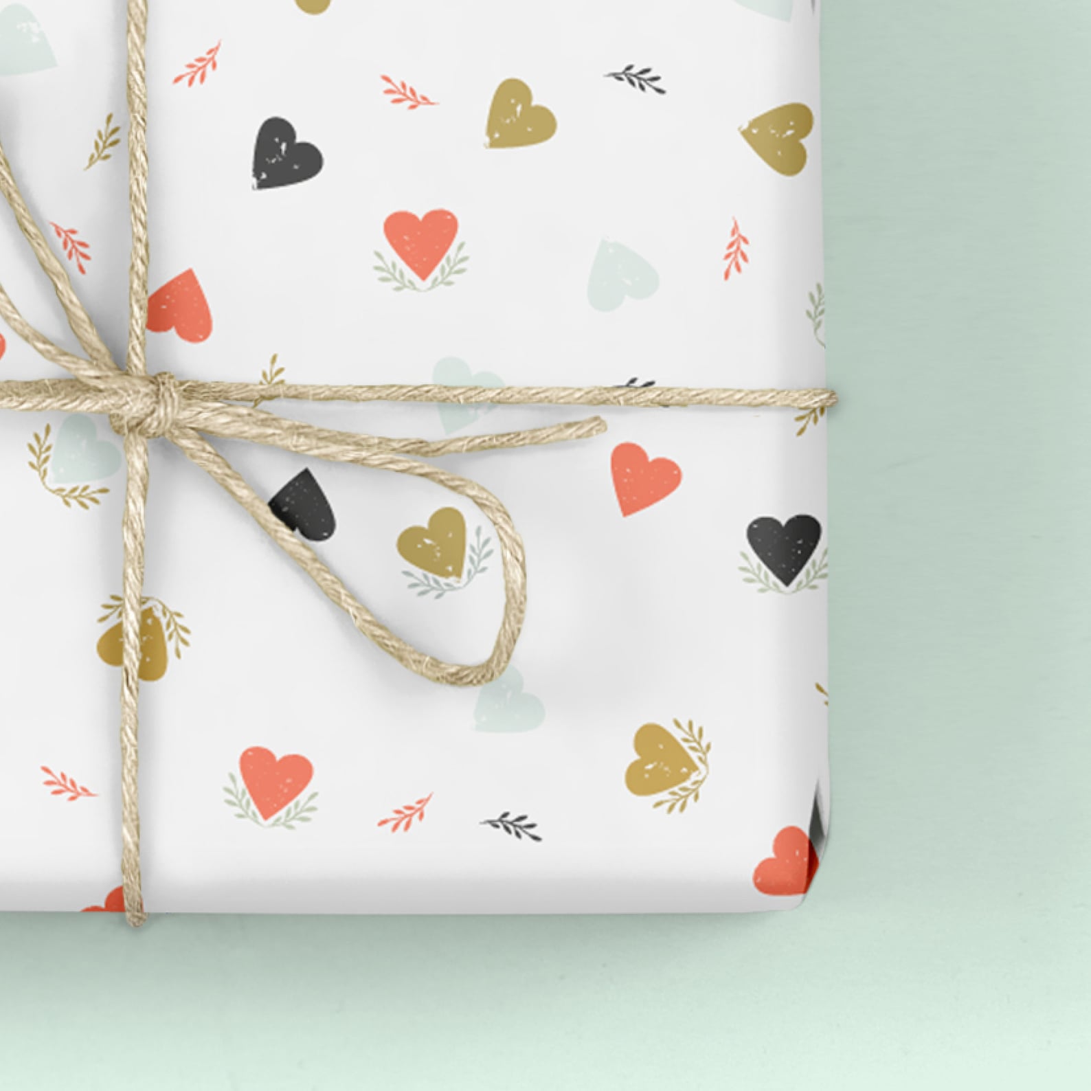 Heart Wrapping Paper / Gift Wrap Tabitha's Garden - Etsy