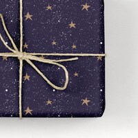 Christmas Wrapping Paper / Gift Wrap - Starry Night - Blue Glossy - Etsy UK