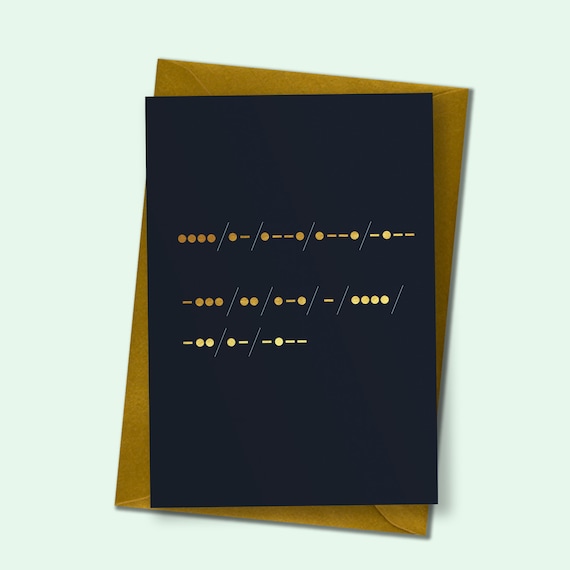 Happy Birthday Morse Code Happy Birthday Card - Etsy UK