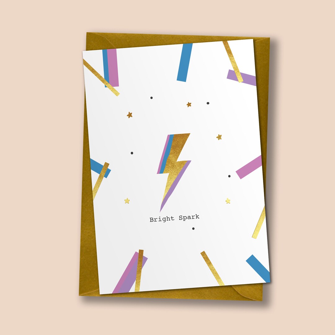 Bright Spark - Congratulations Card, Good Luck Card, Exam Card - Etsy