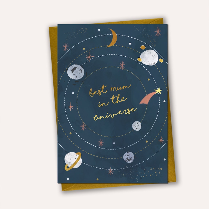 Best Mum in the Universe - Mum Birthday Card, Thank You Mum, Mother's ...
