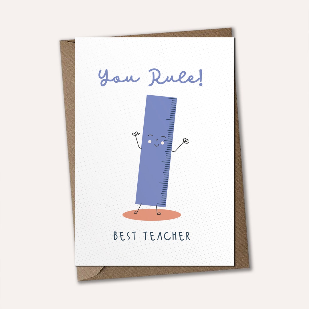 Thank You Teacher - You Rule! - Etsy