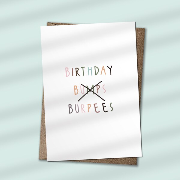 Birthday Burpee Card - Etsy UK