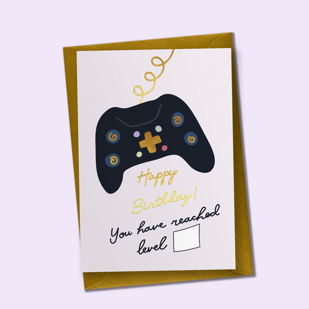 Birthday Games - Happy Birthday Card, Gamers Card, Gaming Card, Games ...