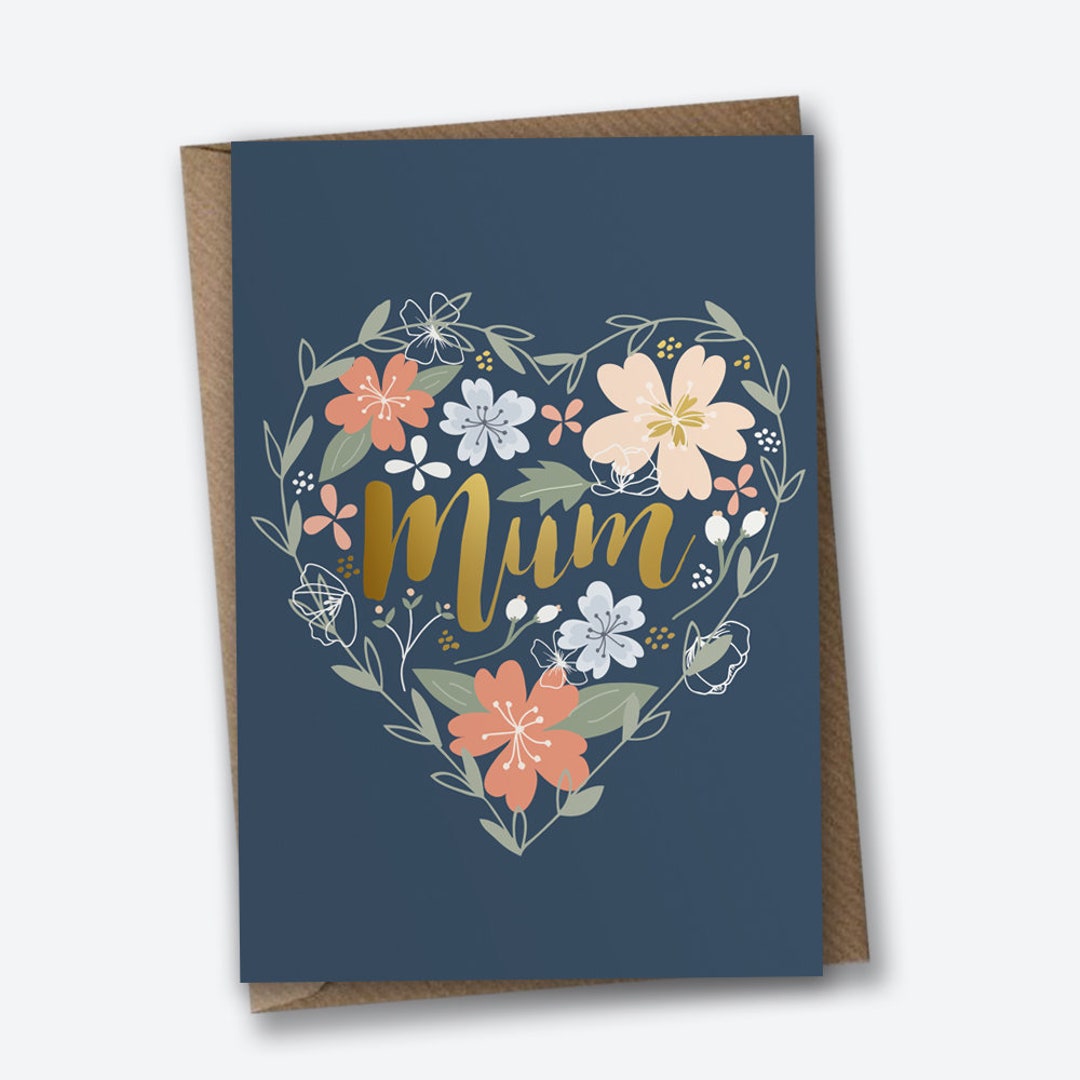 Heart for Mum - Card for Mum, Birthday Card for Mum, Mother's Day Card ...