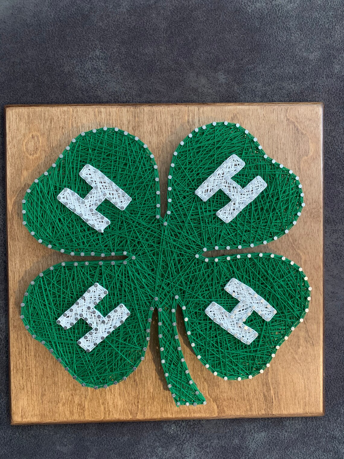 Custom Made to Order 4 H Four Leaf Clover String Art Board - Etsy