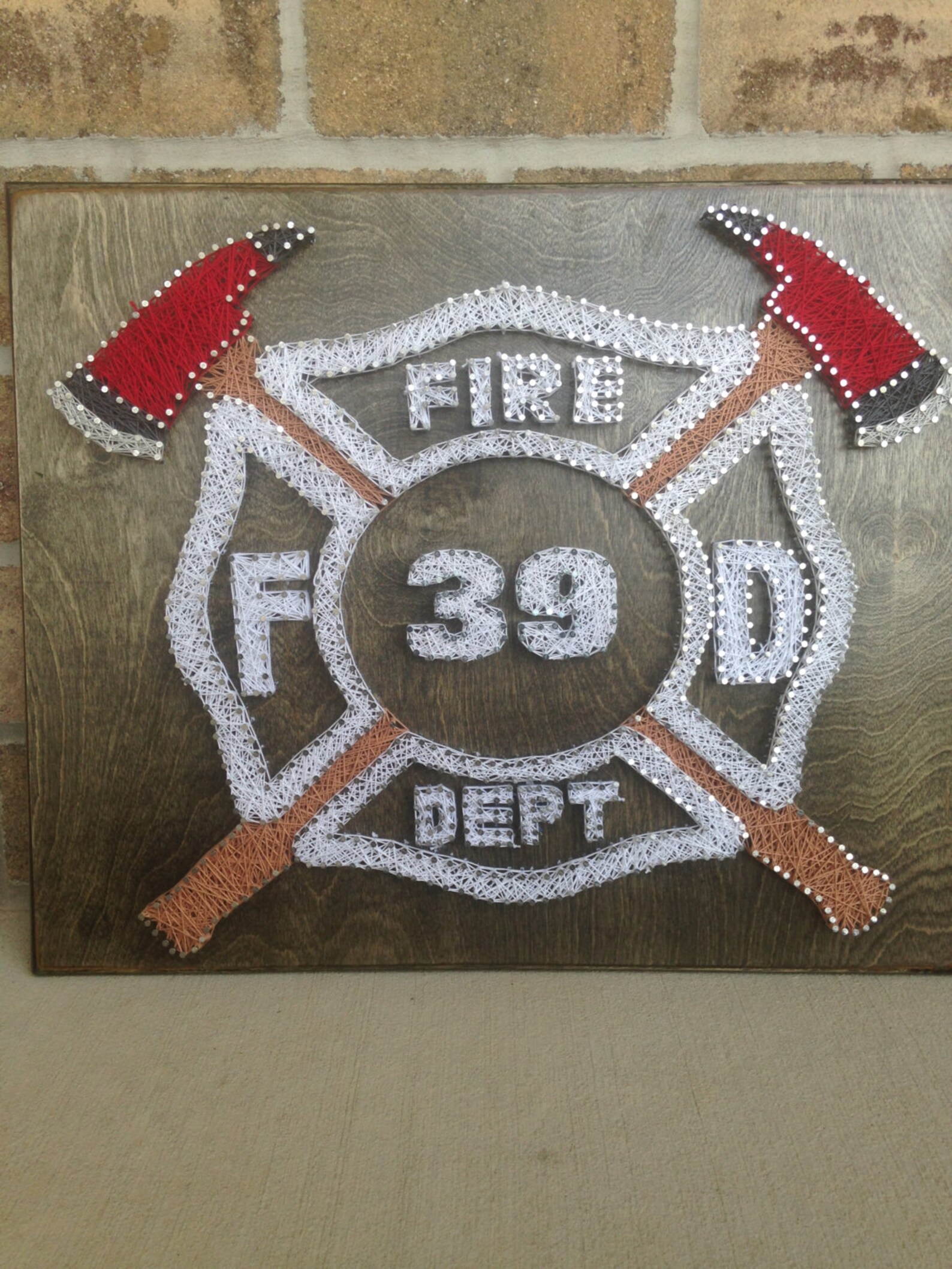Custom Made to Order Personalized Fire Department String Art - Etsy