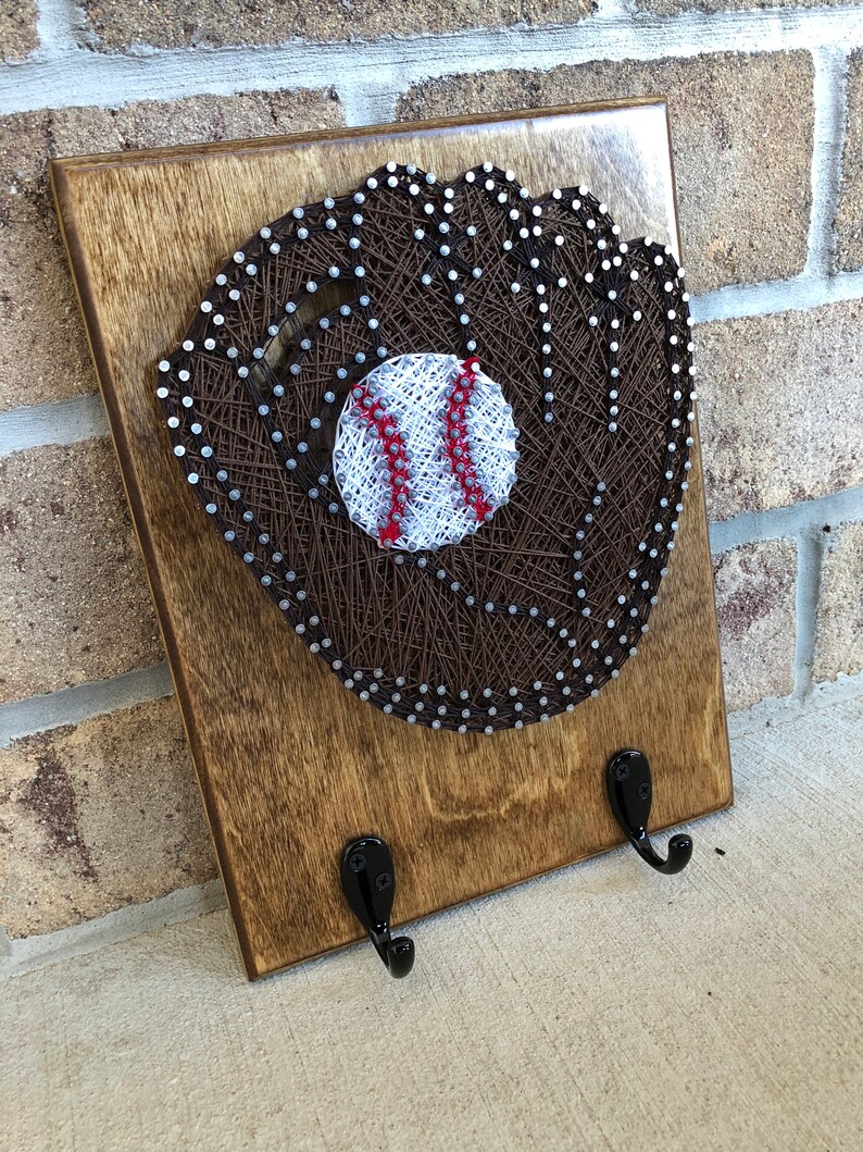Custom Made to Order Baseball Glove String Art Board With Two - Etsy