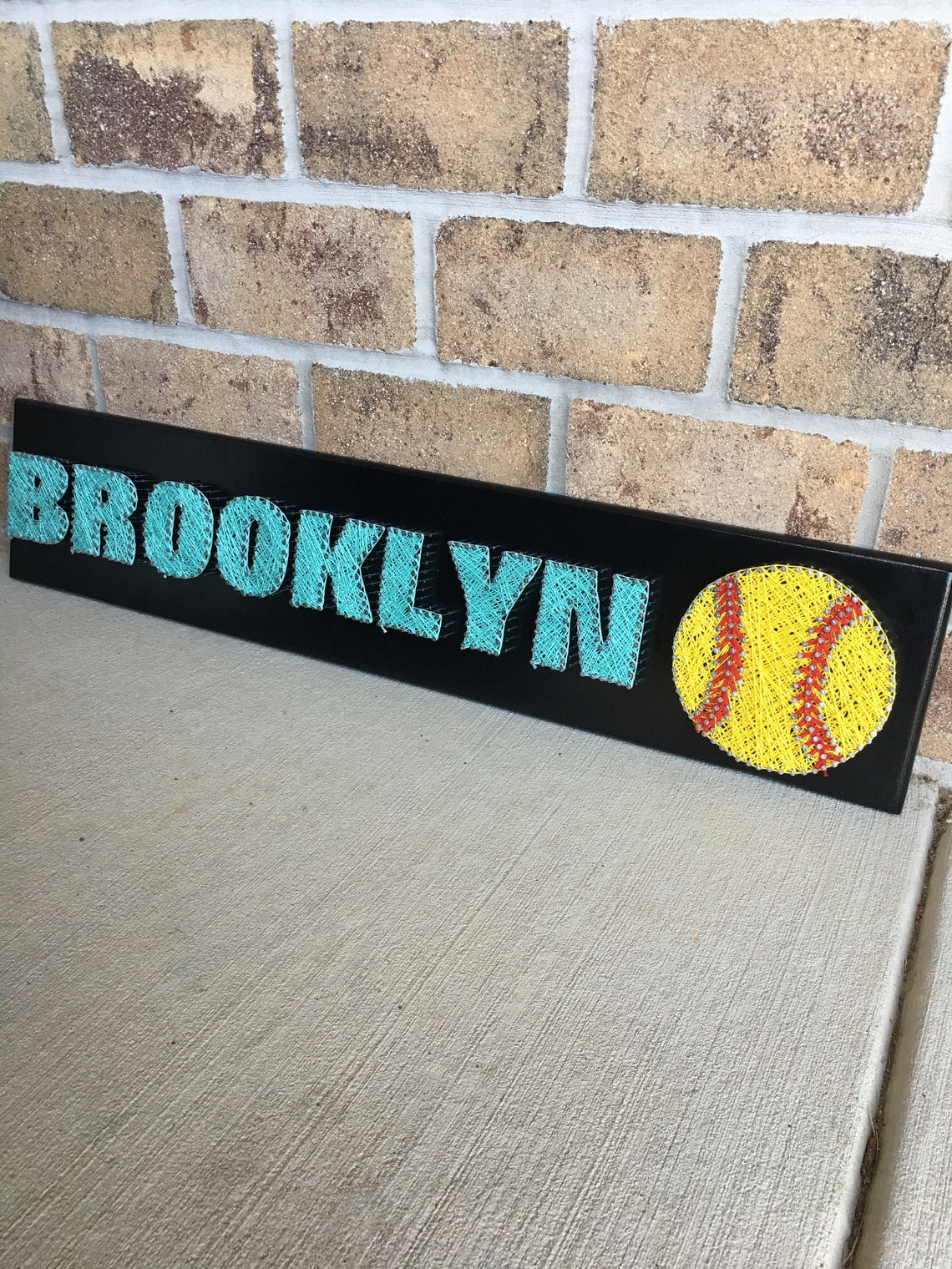 Custom Made to Order Name String Art Board with a sports ball | Etsy